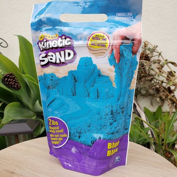 Toys | New 2 Lbs Kinetic Sand Blue Color 2 Pounds Preschool ...